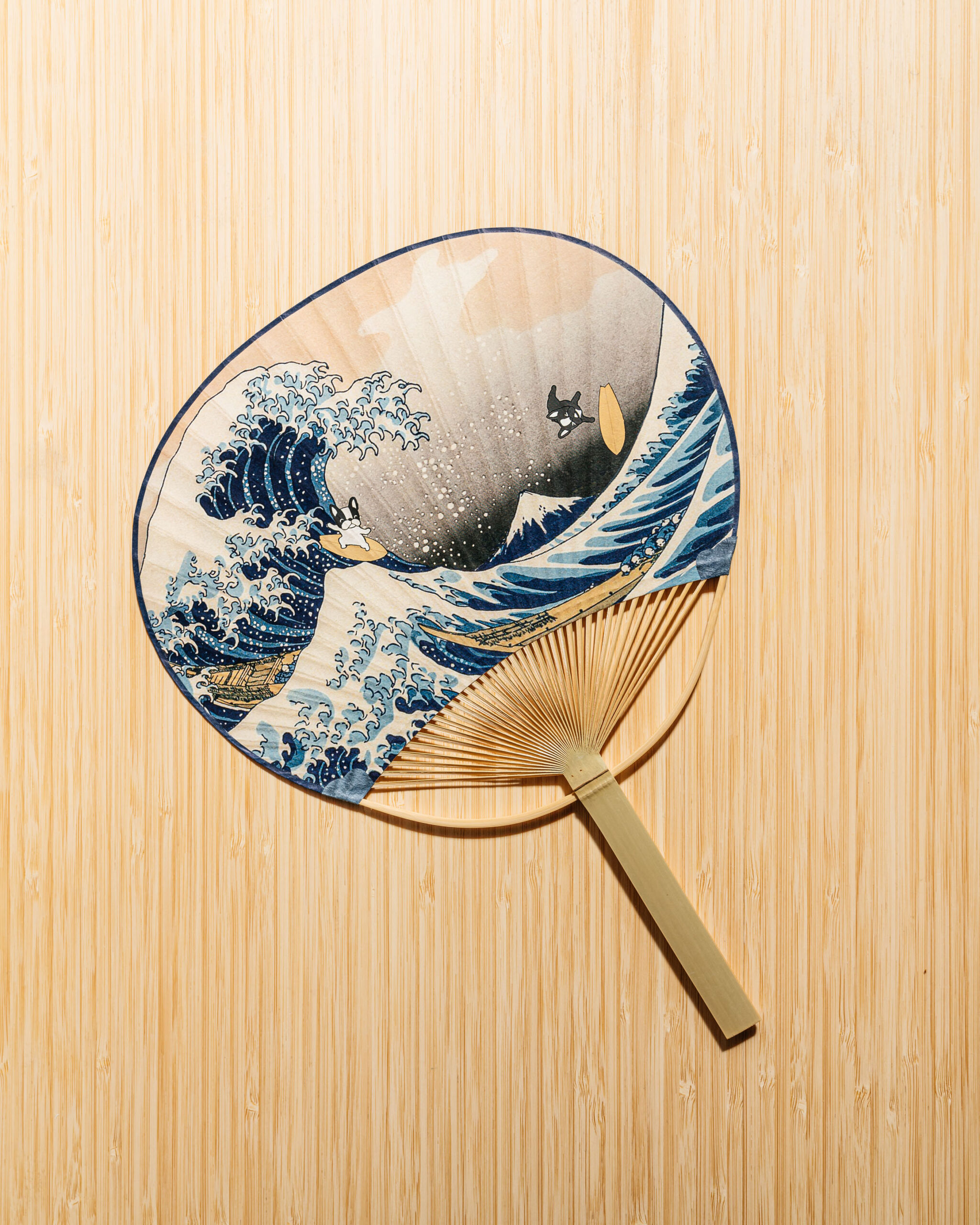 Uchiwa - Japanse waaier - Red Fuji – Hug the Tea Uchiwa Japanese fan